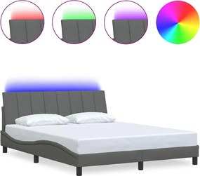 Rám postele bez matrace Hanko tmavě šedý 160 x 200 cm textil 3310469