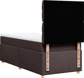 Box spring postel s matrací tmavě hnědá 90x190 cm textil 3291145