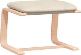 Relaxační křeslo s podnožkou krémové textil 3154412