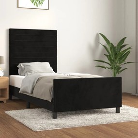 Rám postele s čelem černý 80x200 cm samet 3125784
