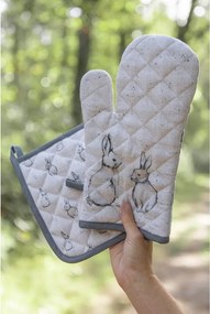 Béžová chňapka s králíčkem Bunny Buddies - 18*30 cm