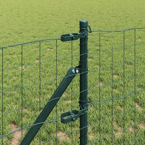 Euro plotové kotvení 10 x 0,8 m Ocel potažená PVC Zelená 3350348
