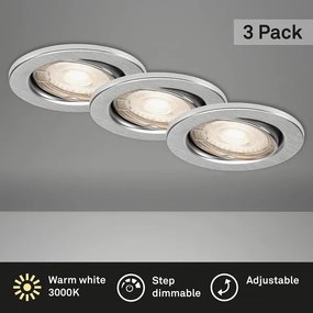 Briloner 7149-039-SADA 3xLED Stmívatelné koupelnové svítidlo 1xGU10/5W/230V IP23