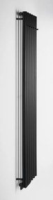 Sapho Pilon otopné těleso 418 x 1800 mm se šesti háčky pro ručník černá mat IZ132T