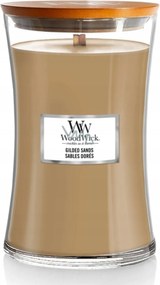 WoodWick vonná svíčka s dřevěným knotem velká Gilded Sands 609g