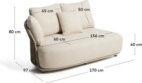 Béžová/taupe zahradní modulární pohovka 170 cm Osani – Kave Home