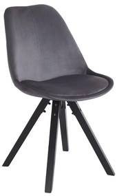 Sada 2 tmavě šedých jídelních židlí loomi.design Dima