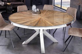 Kulatý jídelní stůl Shark 140 cm teak