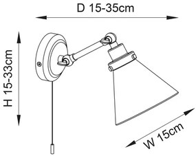 Endon 93854 - Koupelnové nástěnné svítidlo FARADAY 1xG9/3W/230V IP44 zlatá