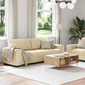 2dílná sedací souprava s poduškami krémová textil 3324738