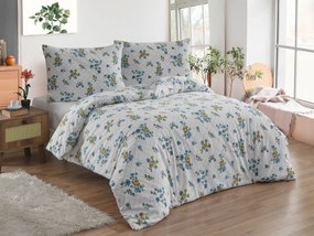 Flanelové francouzské povlečení 200x200, 70x90 Olivie blue