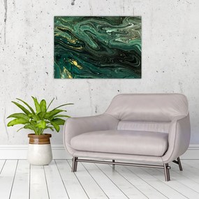 Skleněný obraz - Zelený mramor (70x50 cm)