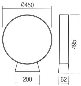 Redo 91067 - LED Venkovní lampa ONIRO LED/15W/230V 49,5 cm CRI 90 IP65 hnědá