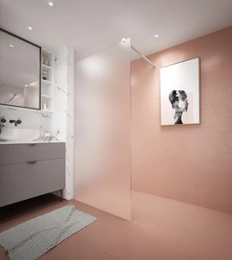 Erga Paris, sprchová zástěna Walk-In 30x200 cm, 8mm sklo námraza, bílý profil, ERG-V02-PARIS-030x200-FR-WH