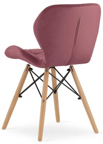Tmavě růžová židle LAGO VELVET