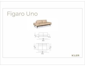 Třímístná pohovka KLER Figaro Uno W195