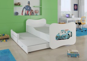 Dětská postel s matracemi GONZALO II 160x80 Motiv: POLICEJNÍ VŮZ