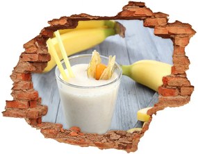 Wallmuralia Nálepka 3D díra na zeď Bananový koktejl 90x70 cm
