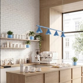 Sollux Lighting Lustr NOX 4L světle modrý