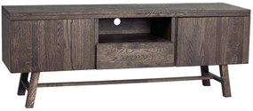 ROWICO Dřevěný TV stolek BROOKLYN tmavý 108584