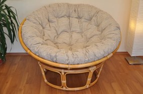 Axin Trading s.r.o. Ratanový papasan 130 cm medový - polstr Ebony