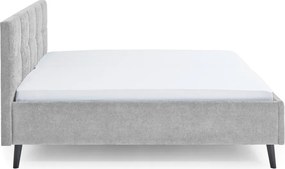 Šedá čalouněná dvoulůžková postel bez roštu 180x200 cm Nova – Meise Möbel