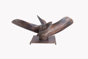Designový konferenční stůl Propeller, 85 cm, antik měděný