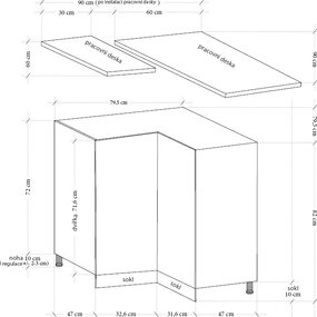 Kuchyňská linka ASPEN b | 450x270 cm | zásuvky METALBOX | SOKL v CENĚ | bílá lesk