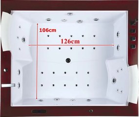 BPS-koupelny Hydromasážní vana HYD-DI666D 180x150, bílá s ohřevem vody