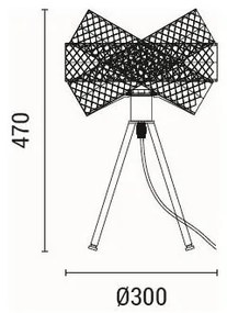 Stolní lampa OGGI 1xE27/40W/230V černá