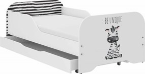Wooden Toys Dětská postel MIKI 160x80 ZEBRA SAFARI