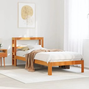 Postel bez matrace voskově hnědá 75 x 190 cm masivní borovice 3306057