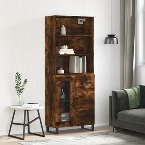 vidaXL Skříň highboard 69,5 x 34 x 180 cm kompozitní dřevo [3189534] Barva: kouřový dub