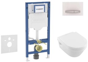 Geberit Duofix - Set předstěnové instalace, klozetu Architectura a sedátka softclose, tlačítko Sigma50, alpská bílá SANI11CK3107