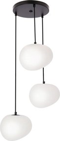 Černo-bílé závěsné svítidlo ø 42 cm Stones – Candellux Lighting
