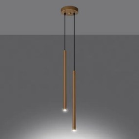 Závěsné svítidlo SOLLUX PASTELO 2 zlaté G9 2x8W bez žárovky SL.1305