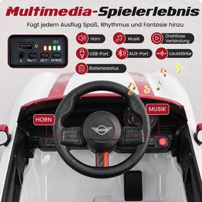Costway Dětské autíčko 12 V BMW Mini Design Elektrické autíčko pro děti