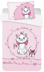Jerry fabrics Disney povlečení do postýlky Marie cat Pink baby 100x135 + 40x60 cm