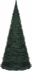 Pop-up umělý vánoční stromek s LED osvětlením zelený 210 cm 321525
