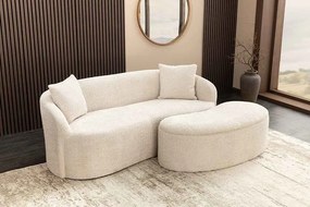 Designová 2-místná pohovka Vardinon 178 cm šampaňská béžová