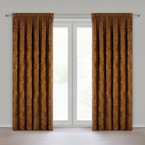 ZATEMŇOVACÍ ZÁVĚS NA PÁSCE NESKA 140X270 CM MEDOVÝ