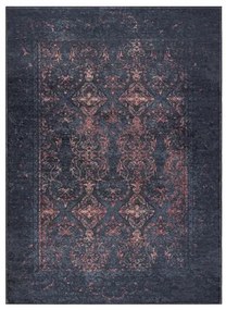 ANDRE mycí kobereček Ornament 1013 vintage protiskluz černo / te velikost 160x220 cm | krásné koberce cz