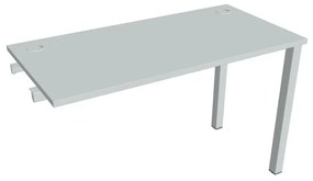 Stůl pracovní řetězící rovný 120 cm hl. 60 cm - Hobis Uni UE 1200 R Dekor stolové desky: šedá, Barva nohou: Stříbrná
