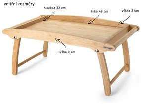 Continenta Servírovací podnos do postele přírodní 61x35cm