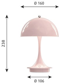 Louis Poulsen Panthella Portable V2 LED rosé