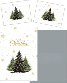 3D povlečení z mikrovlákna MERRY TREES bílé Rozměr povlečení: 2 ks 70 x 90 cm | 140 x 200 cm