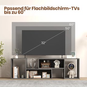 Costway 2dílná TV skříňka Volná kombinace TV stolek pro televizory