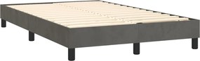 Box spring postel s matrací tmavě šedá 120 x 200 cm samet 3141354