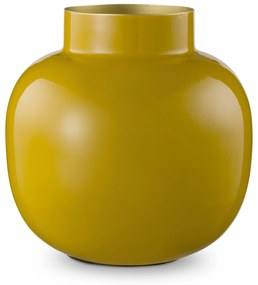 Pip Studio mini kovová váza 10cm, žlutá (Oválná váza Metal, žlutá)