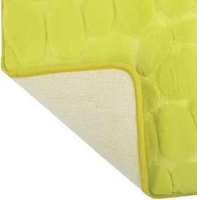 MSV Koupelnová předložka PEBBLES limetková / 50 x 80 cm / PU pěna / pr